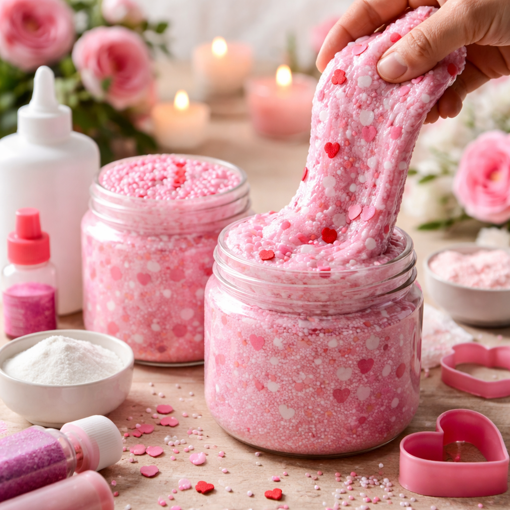 DIY Floam Slime pour la Saint‑Valentin — recette facile et sûre